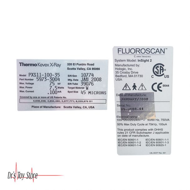 Hologic Fluoroscan Insight 2 Mini C-Arm X-Ray for Sale | Dr's Toy Store