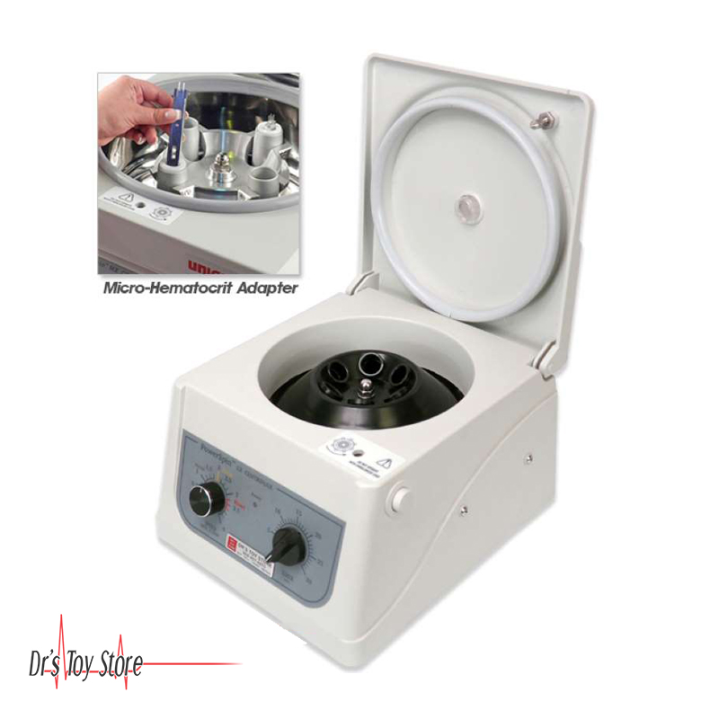 Powerspin LX C856 Centrifuge - w/ Hematocrit Adapter | Dr's Toy Store